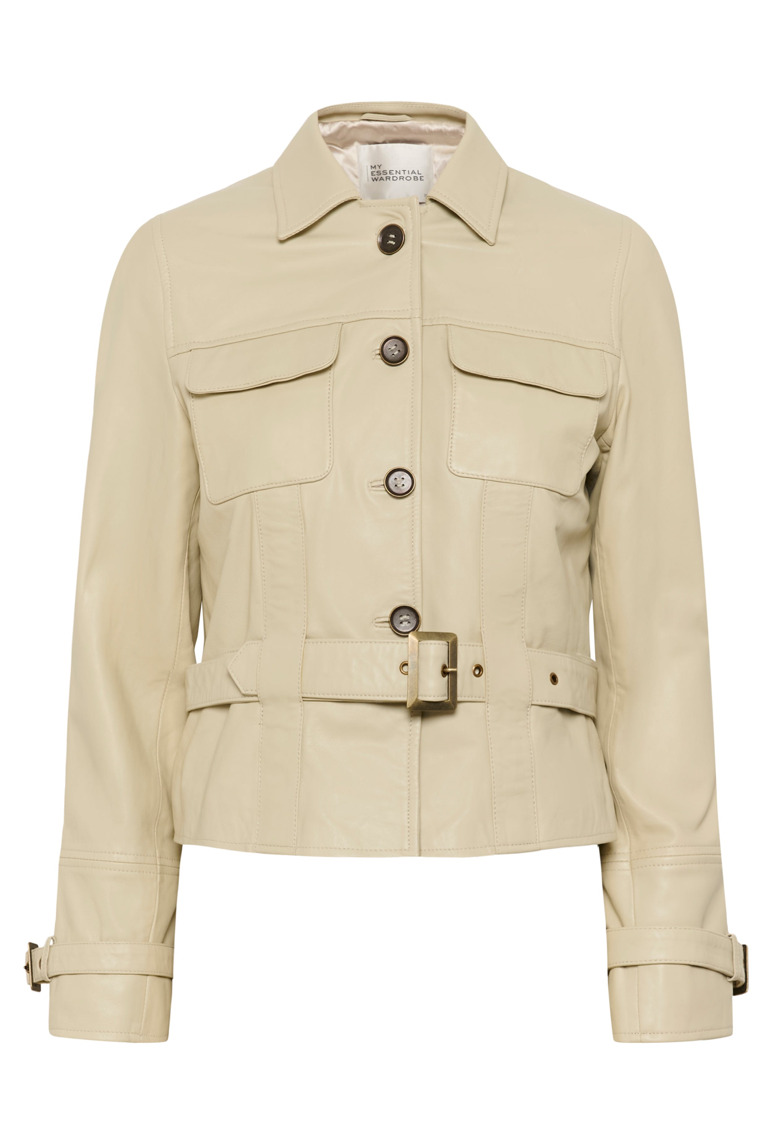 MWThea leather jacket in off white vintage lamb leather | Companys